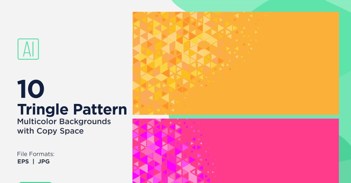 Colorful Triangles of Various Sizes Versatile Pattern Background 1234