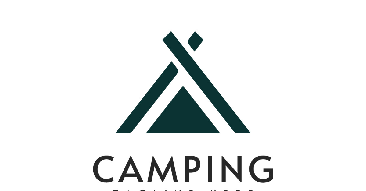 Kamp logosu vektör tasarım çizim şablonu V2 - TemplateMonster