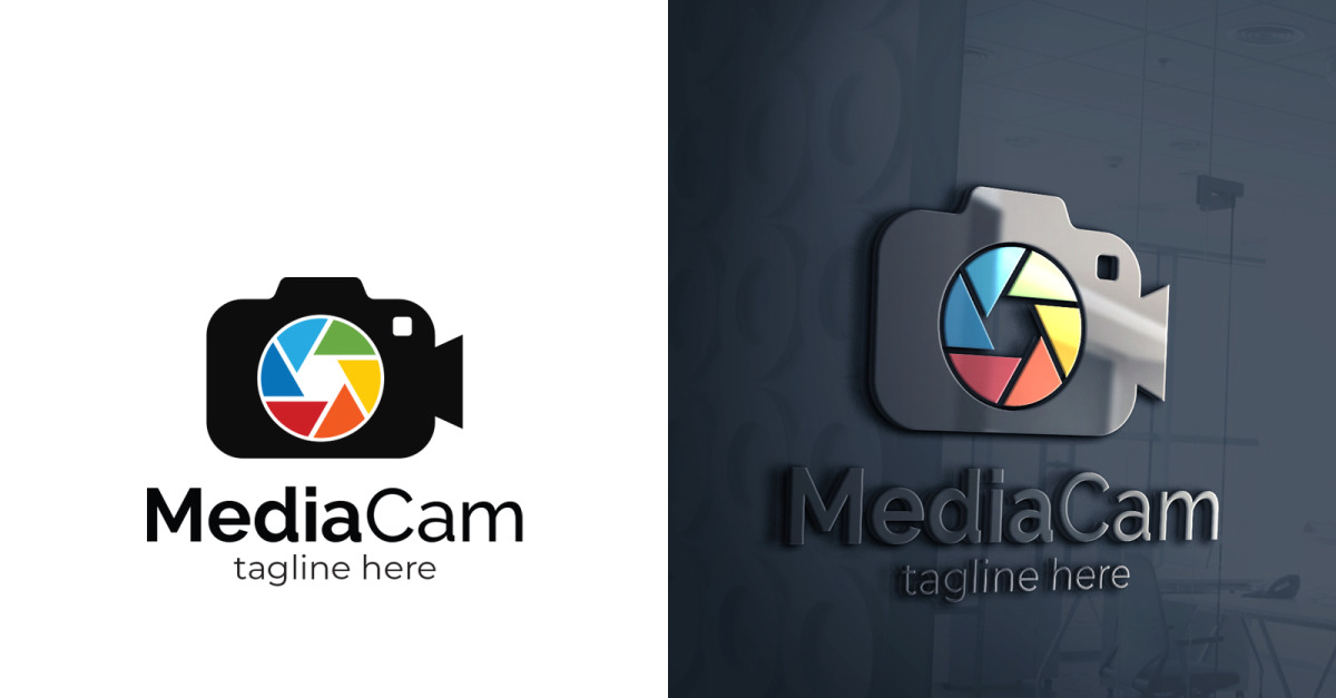 Media Cam logo design template #445445 - TemplateMonster