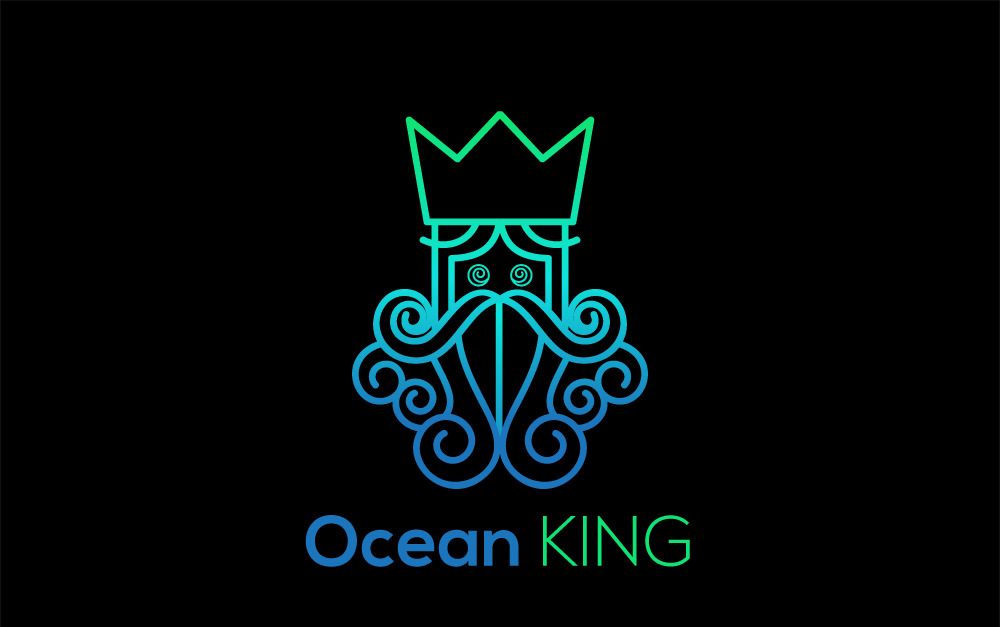 Ocean King Logo & Octopus King Logo - TemplateMonster