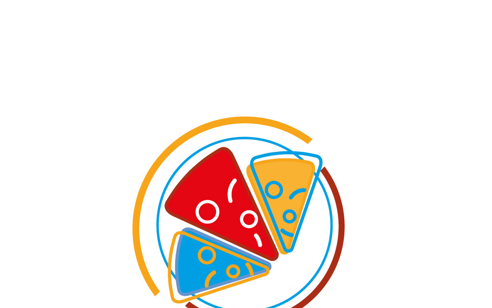 Pizza slice logo. A logo perfect to use for your food business.