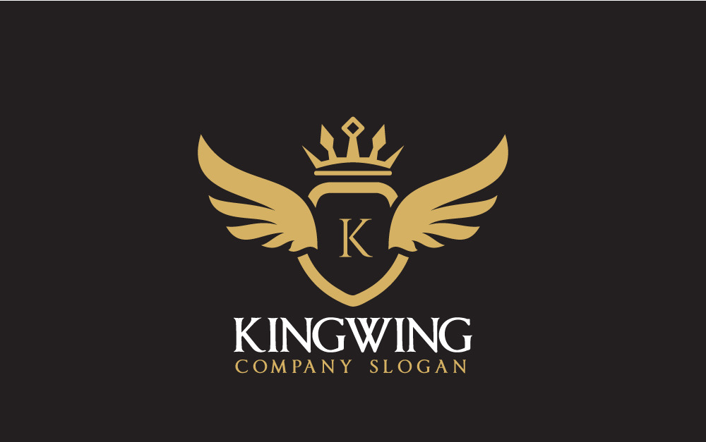 King Wing Logo Tasarım Şablonu #445532 - TemplateMonster