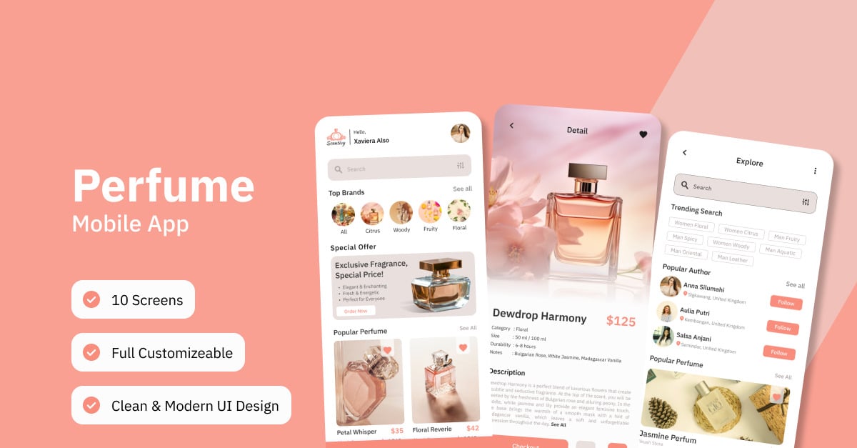 Scentivy - Perfume Mobile App #445761 - TemplateMonster