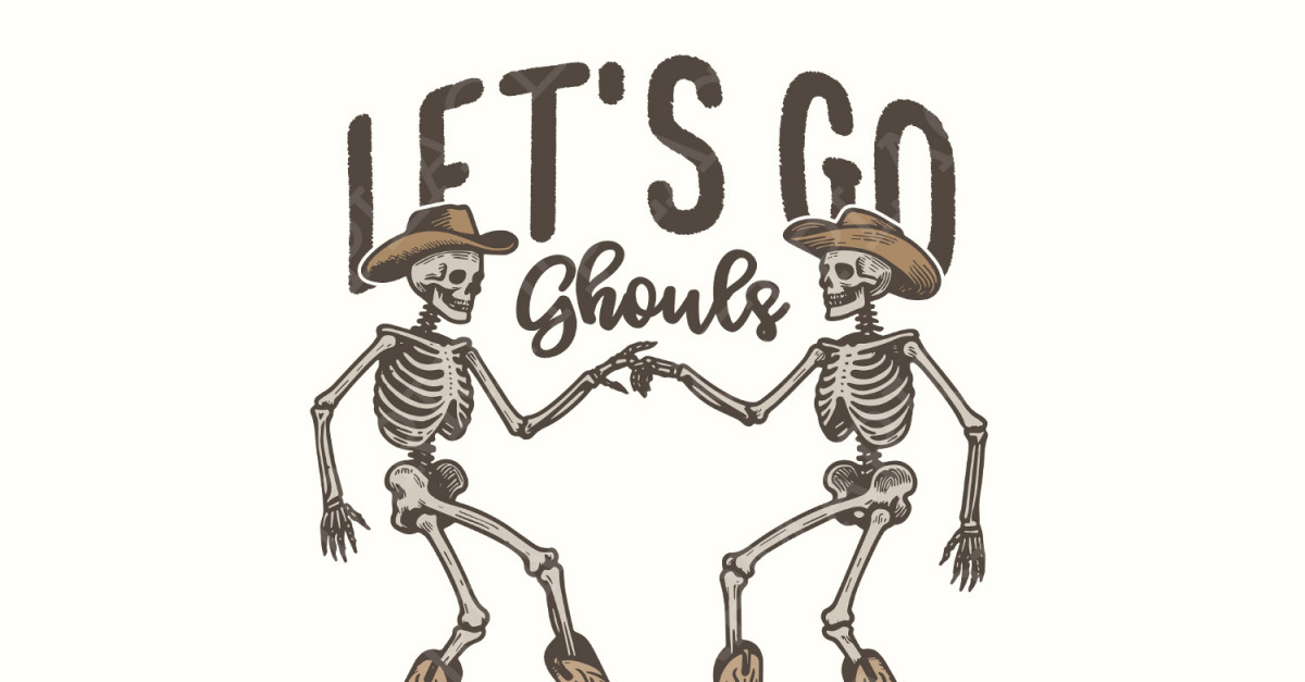 Let's Go Ghouls PNG, Ghost Halloween PNG, Retro Halloween, Spooky ...