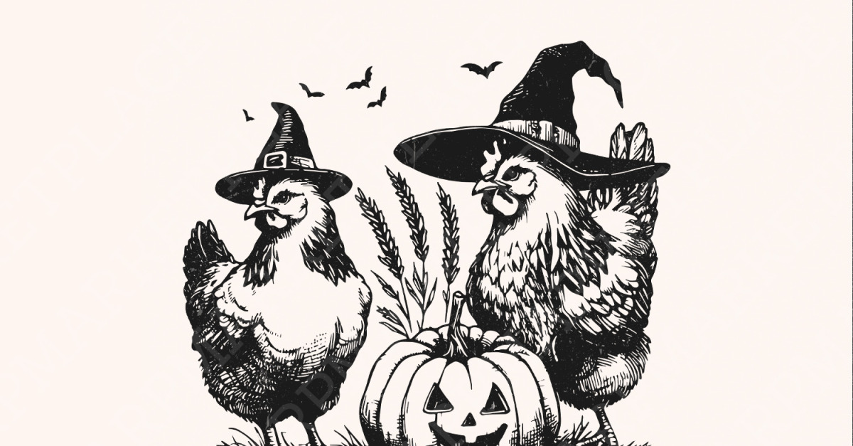 Pollos espeluznantes PNG de Halloween, PNG de otoño, Clipart de otoño ...