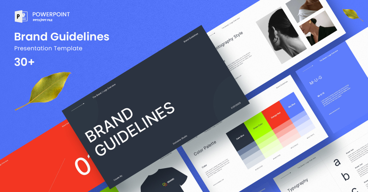 Modello di presentazione delle linee guida del marchio-