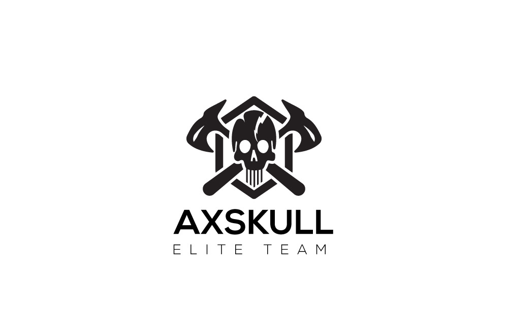 Ax Skull Logo Design Template 2 #446156 - TemplateMonster