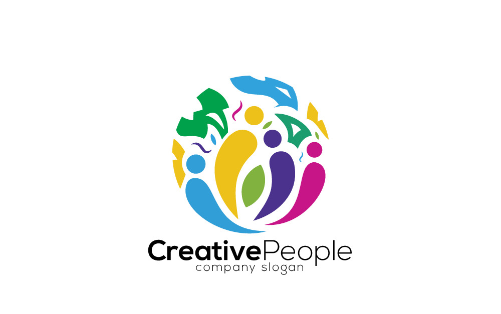 Creative people Logo Design Template 2 - TemplateMonster