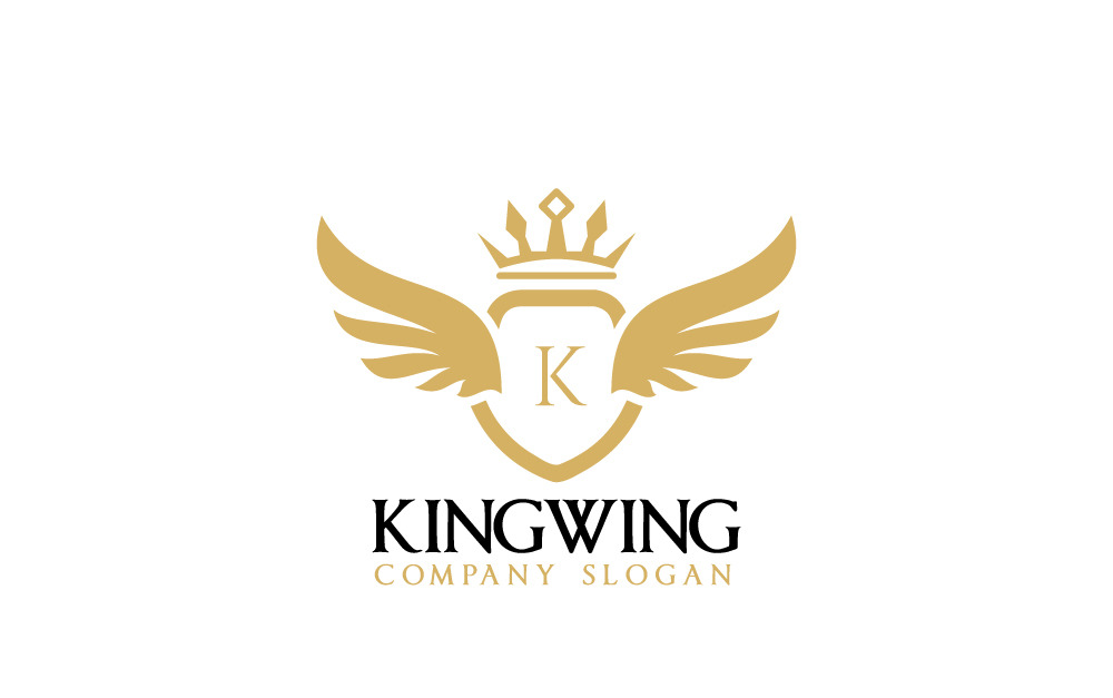 King Wing Logo Design Template 2 #446152 - TemplateMonster