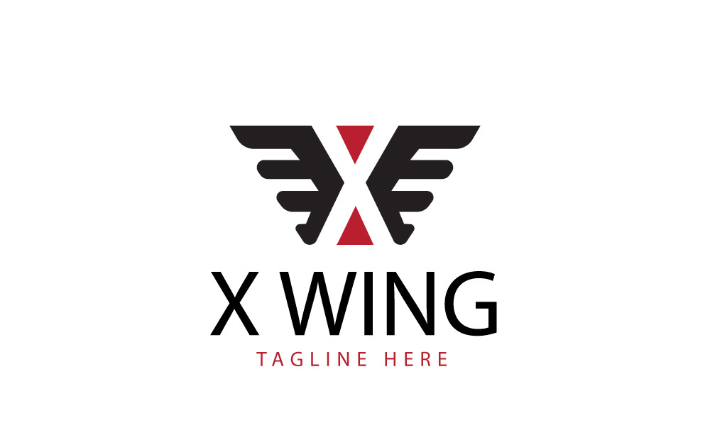 Letter X Wing Logo Design Template #446172 - TemplateMonster