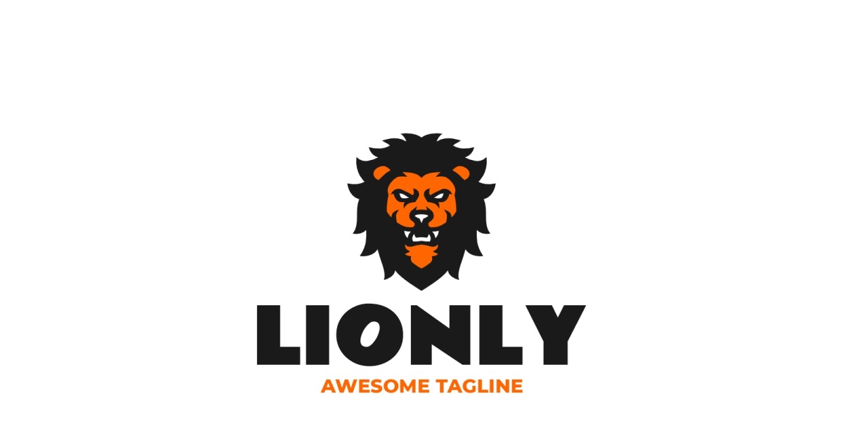 Logotipo simples do mascote do leão 2 - TemplateMonster