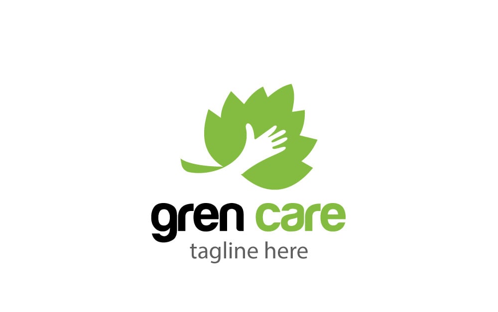 Green Care Logo Design Template 2 #446266 - TemplateMonster