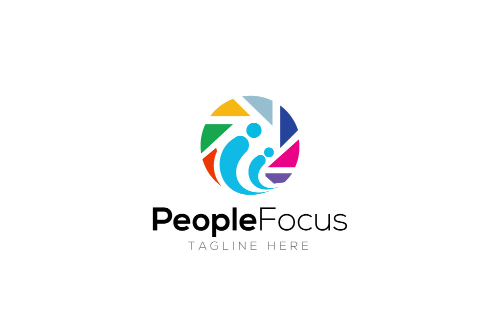 People Focus Logo Design Template #446274 - TemplateMonster
