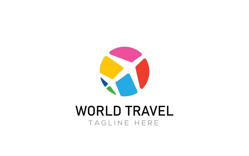 World Travel Logo Design Template #446322 - TemplateMonster