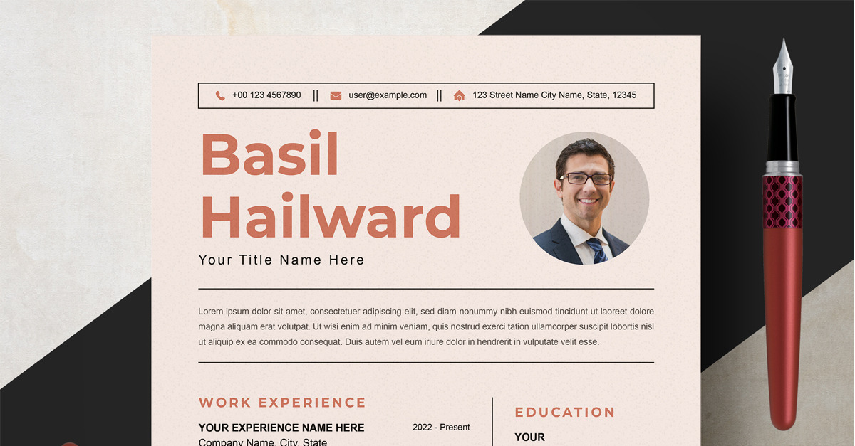 Sleek Resume Template Design #446537 - TemplateMonster