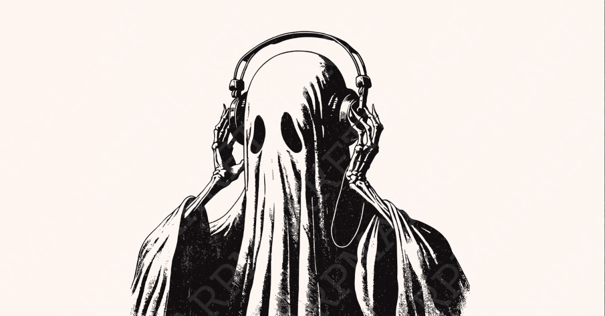 Ghost Listening Music PNG, Ghosts png, Halloween Ghost Png, Halloween ...