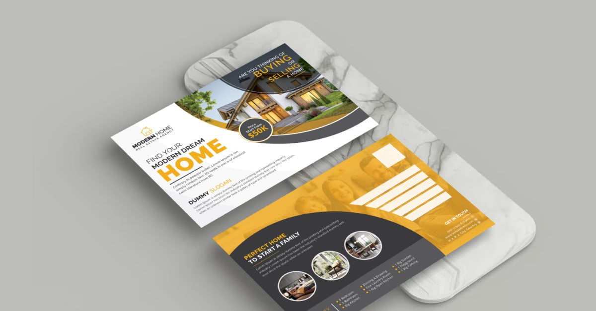Real Estate Postcard Template Design for EDDM Direct Mail Marketing and ...