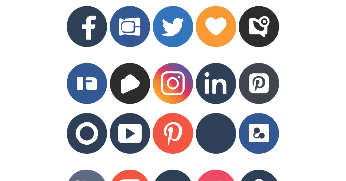 Social Media Logos and Icon set #446639 - TemplateMonster