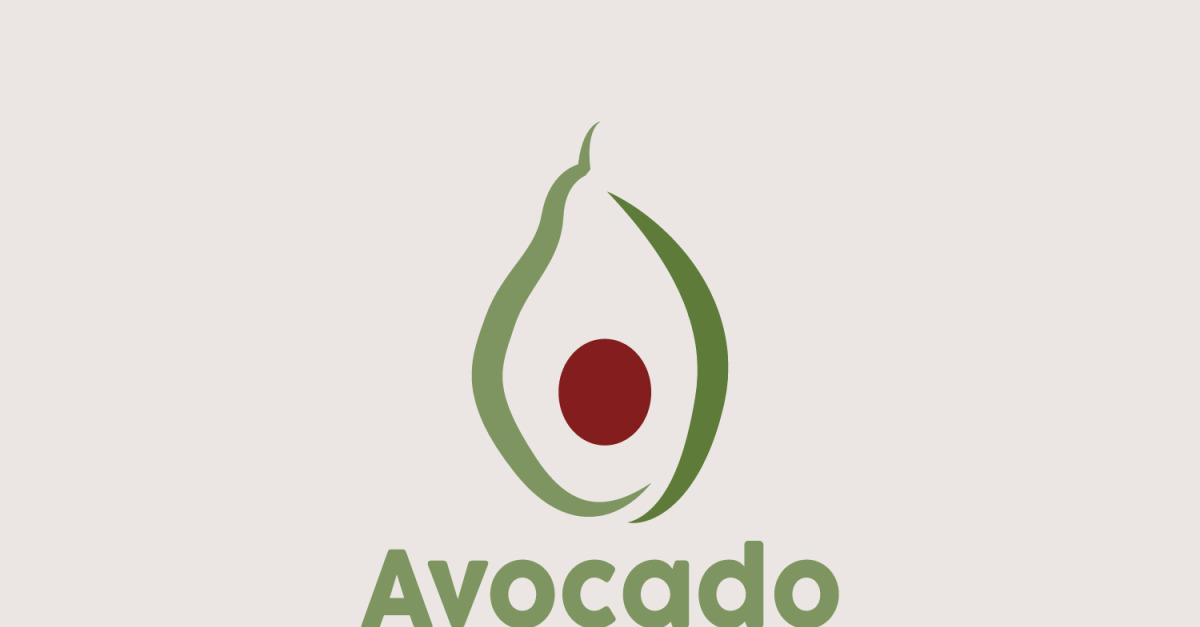 Avocado Logo Fresh Fruit Vector Design V9 - TemplateMonster