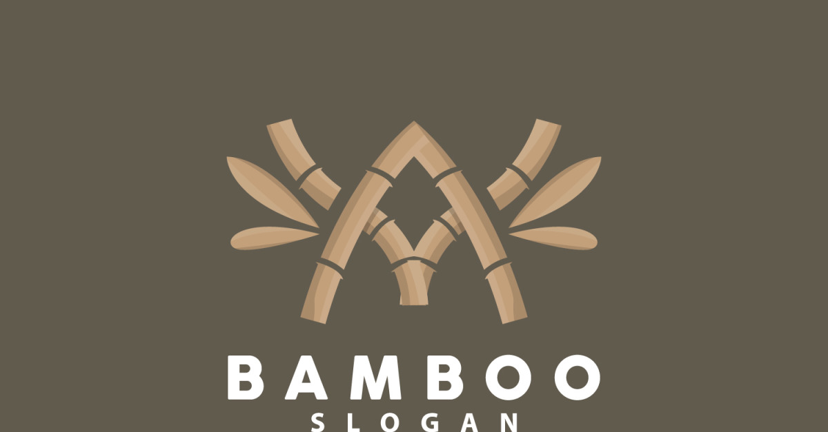 Bambu Logo Yeşil Bitki Vektör Basit V12 - TemplateMonster
