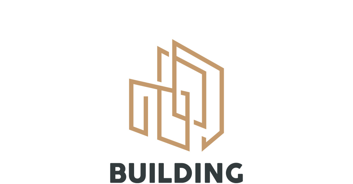 Bina Logosu Premium Basit Çizgi Tasarım V2 - TemplateMonster