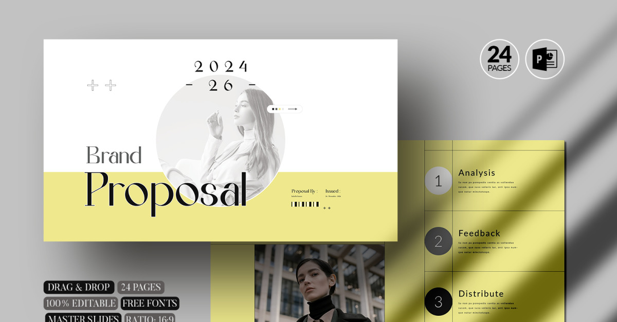 Brand Proposal PowerPoint (24 Pages) - TemplateMonster