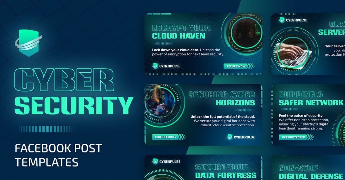 Cyber Security Facebook Post Templates - TemplateMonster
