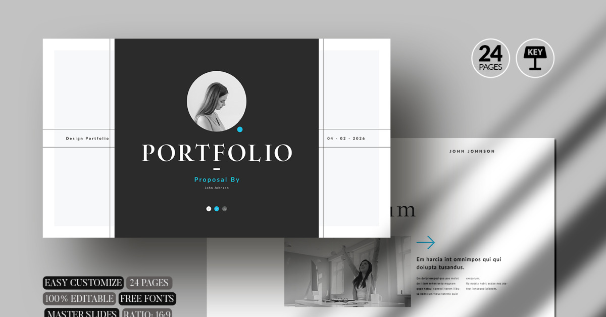 Plantilla de presentación de portafolios - TemplateMonster