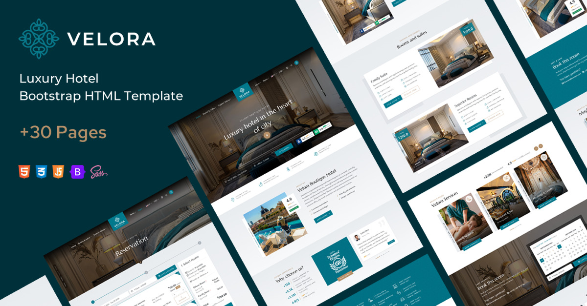 Velora - Modèle HTML Bootstrap pour hôtel de luxe