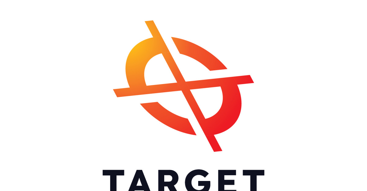 Target logo arrow direction, circle target Vector illustration V0