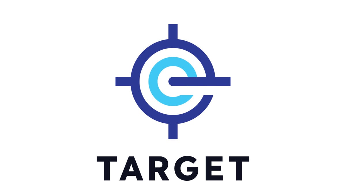 Target logo arrow direction, circle target Vector illustration V12
