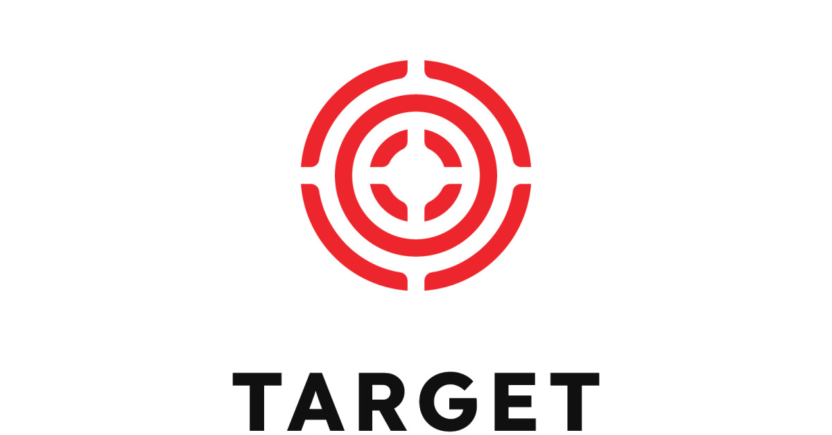 Target logo arrow direction, circle target Vector illustration V1