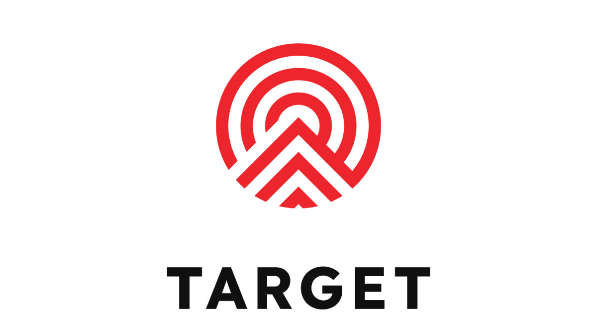 Target logo arrow direction, circle target Vector illustration V2