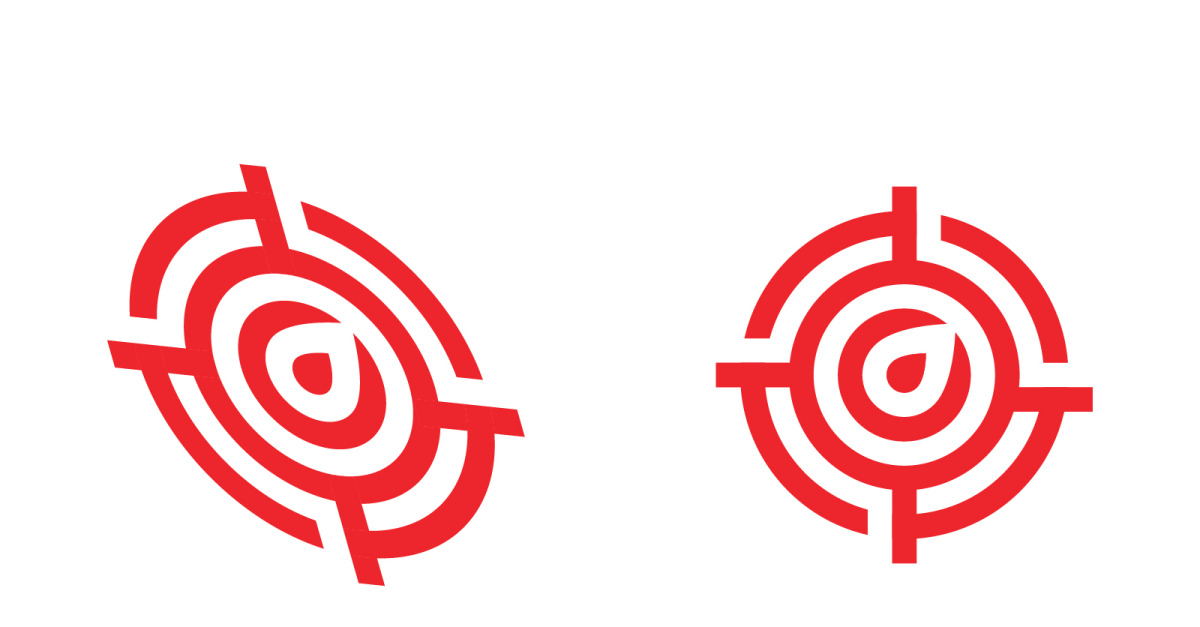 Target logo arrow direction, circle target Vector illustration V4
