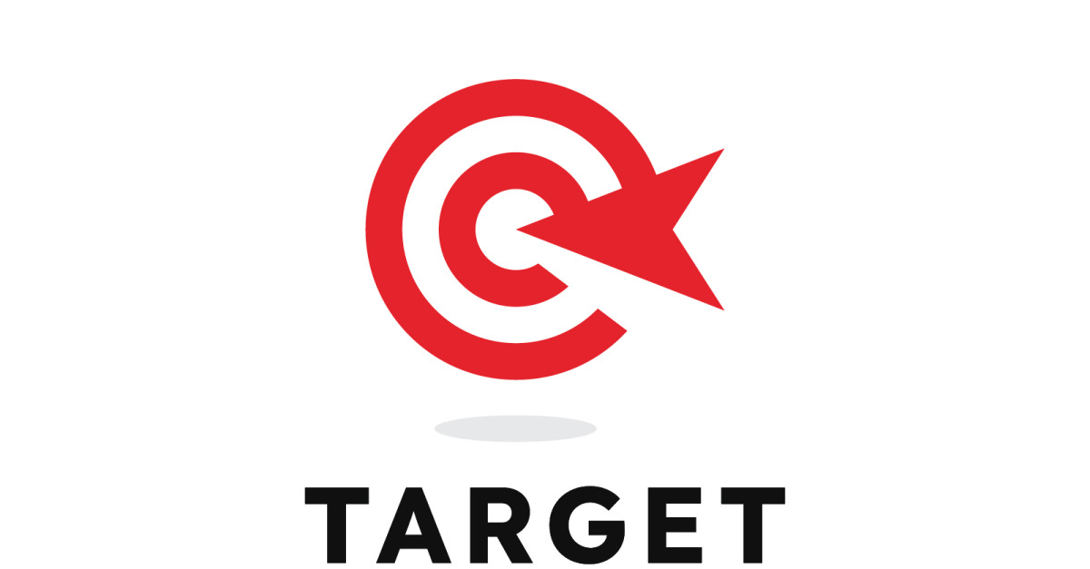 Target logo arrow direction, circle target Vector illustration V5