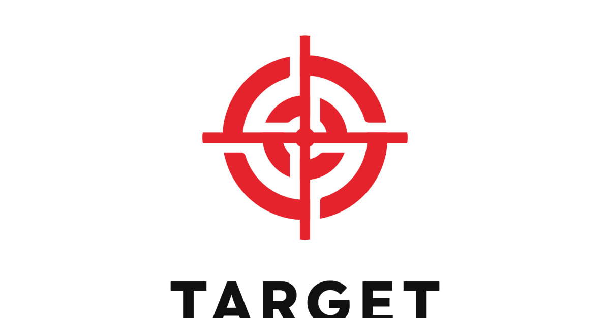 Target logo arrow direction, circle target Vector illustration V7