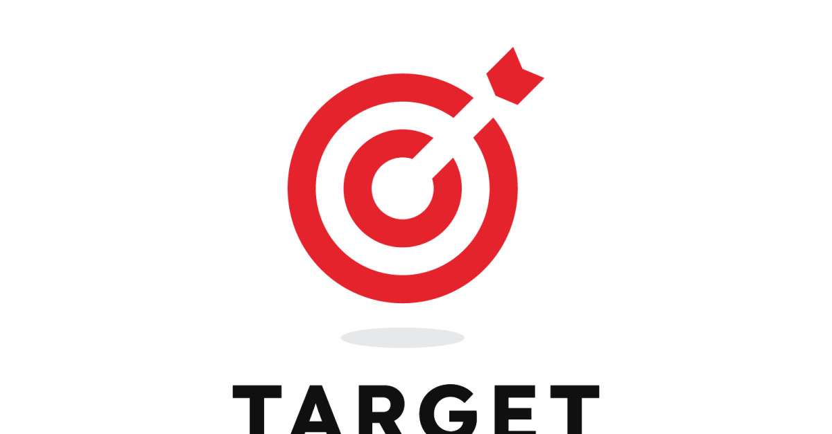 Target logo arrow direction, circle target Vector illustration V8