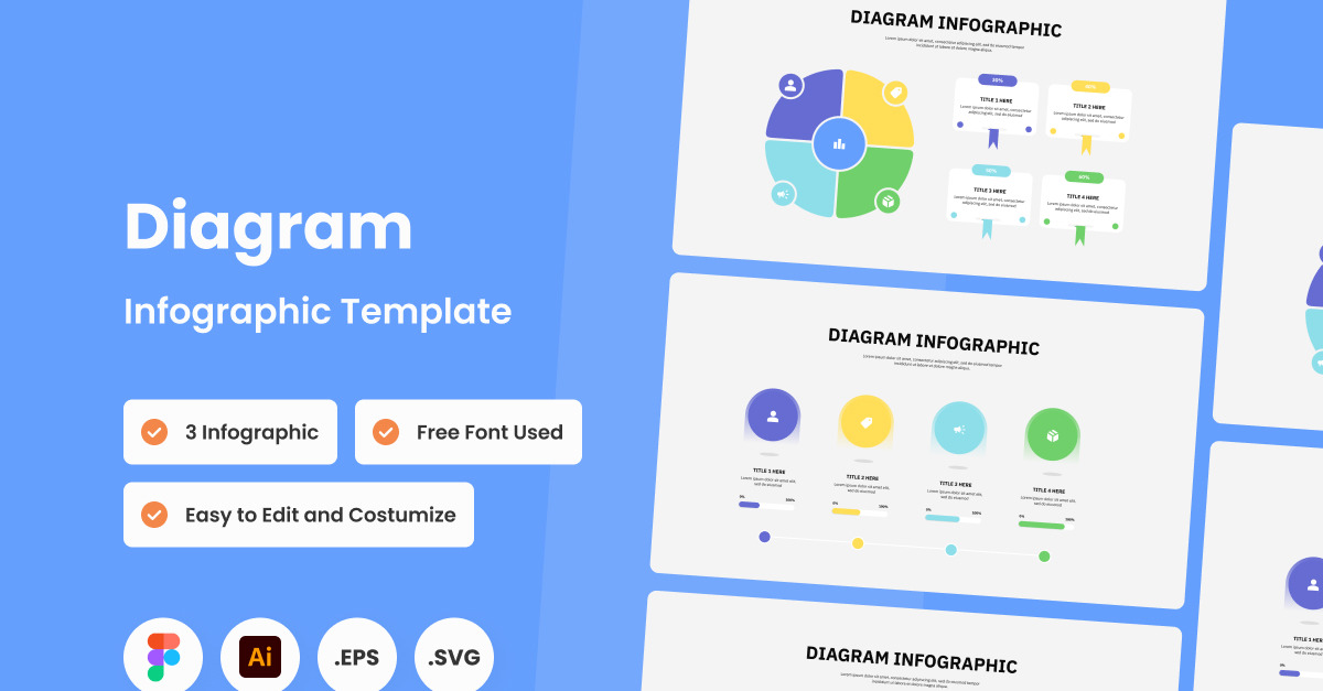 Diagram Infographic Template V1 #447238 - TemplateMonster