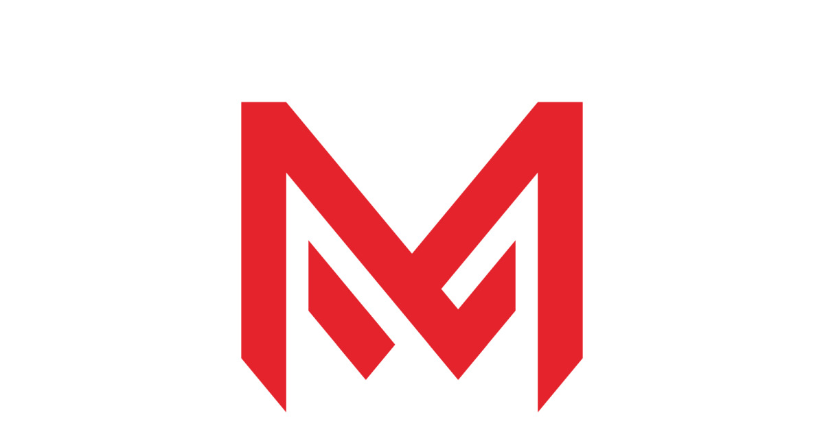 Elementos de modelo de design de ícone de logotipo mínimo de letra M V4