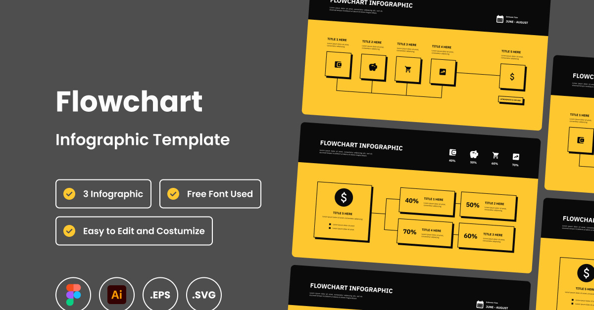 Flowchart Infographic Template V3 #447234 - TemplateMonster