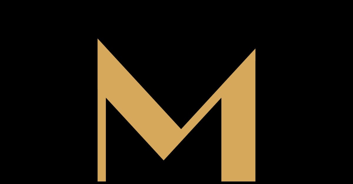 Harf M minimal logo ikon tasarım şablonu öğeleri V7