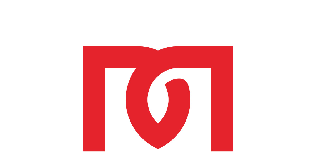 Harf M minimal logo ikon tasarım şablonu öğeleri V8