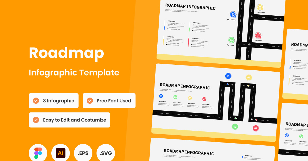 Roadmap Infographic Template V2 #447236 - TemplateMonster