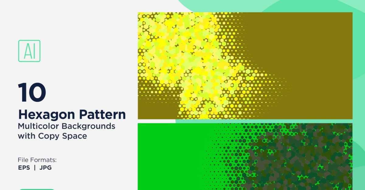 Colorful Hexagon of Various Sizes Versatile Pattern Background 448