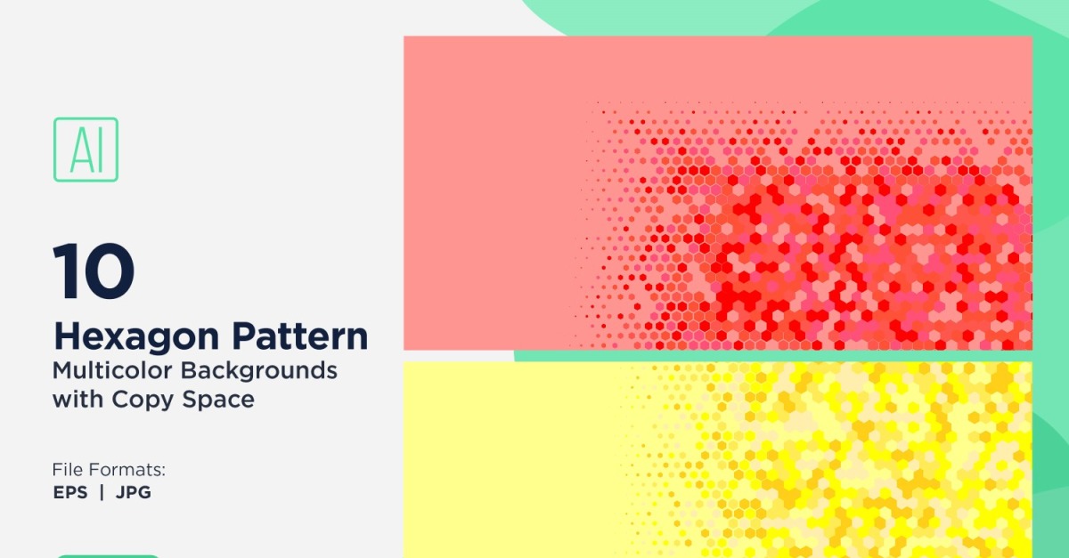 Colorful Hexagon of Various Sizes Versatile Pattern Background 511