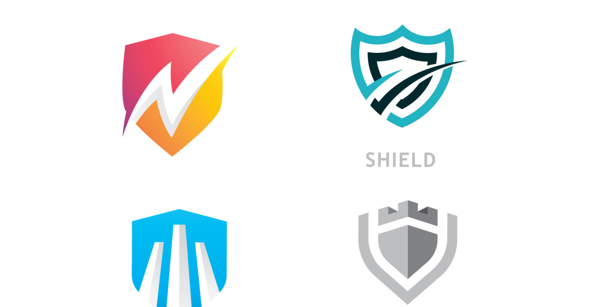 Shield logo template . vector shield icon V15