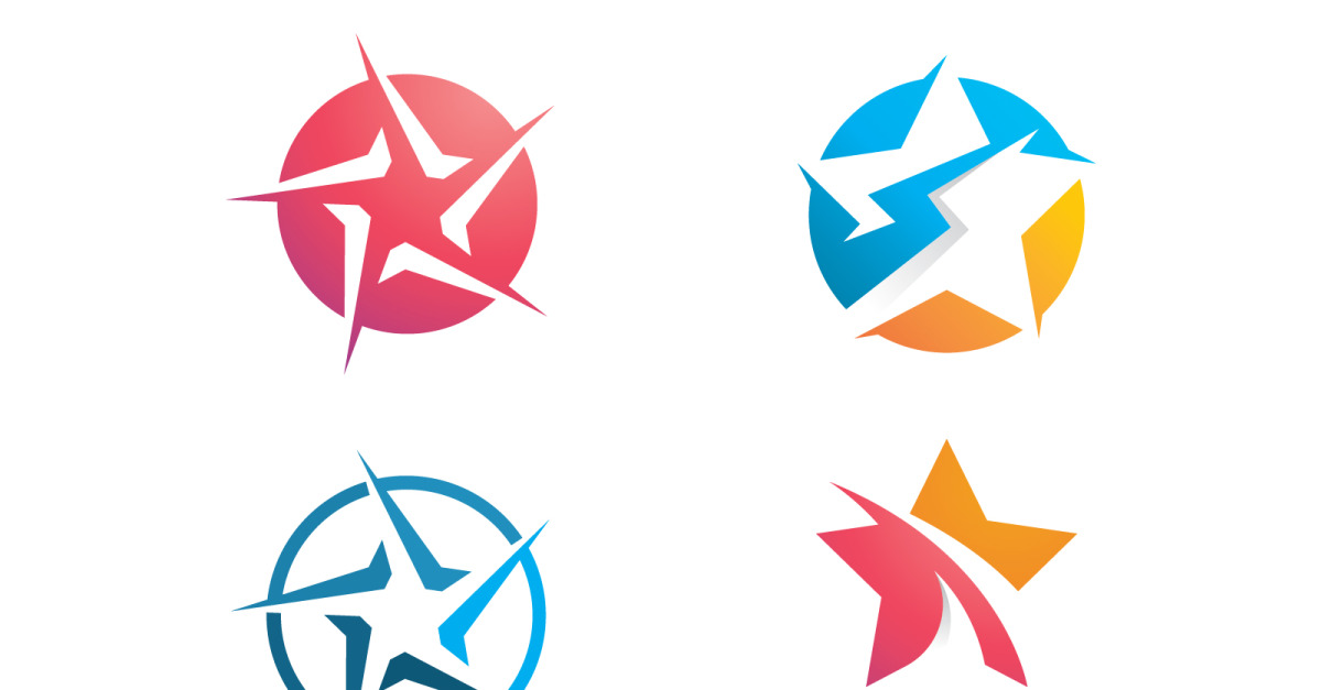 Star logo designs template, Fast star logo Vector illustration design V14