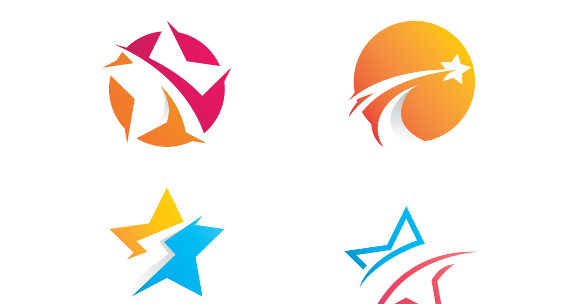 Star logo designs template, Fast star logo Vector illustration design V15