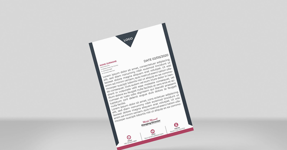 Minimal Multipurpose Letterhead Template new