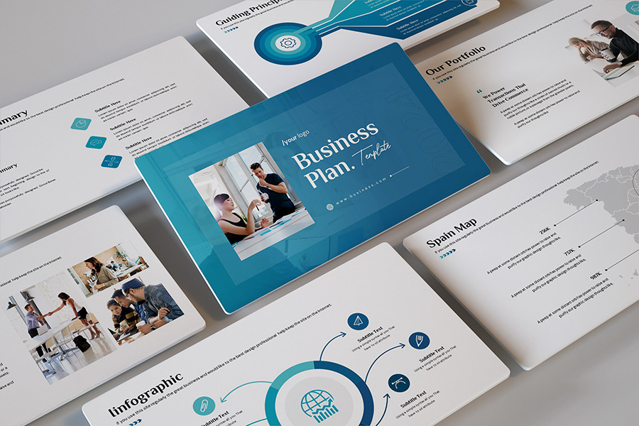 Master - Modèle PowerPoint de plan d'affaires